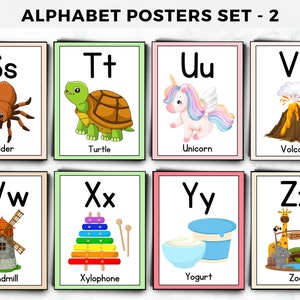 Alphabet Posters Classroom, ABC Poster Pack, Class Posters, Education ...