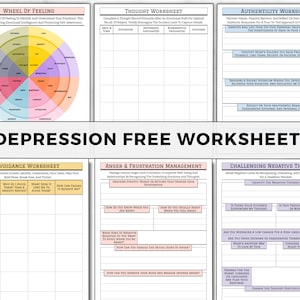 Depression Mental Health Journal, Depression Workbook, CBT Worksheets ...