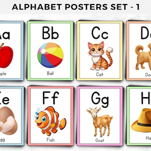 Alphabet Posters Classroom, ABC Poster Pack, Class Posters, Education ...