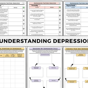 Depression Mental Health Journal, Depression Workbook, CBT Worksheets ...