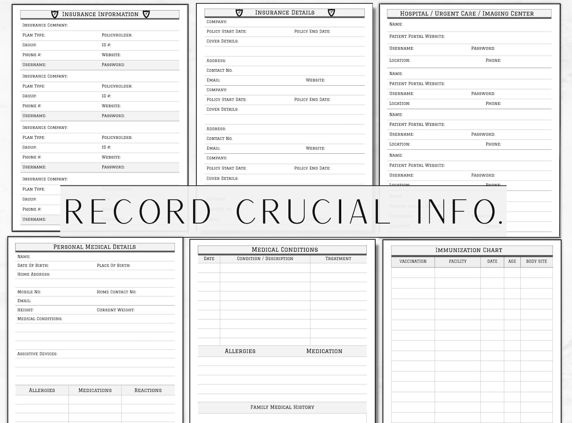 Cancer Care Forms, Chemotherapy Journal Printable, Cancer Patient ...