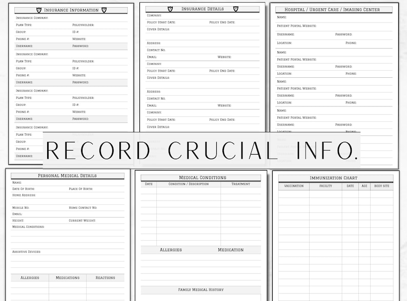 Cancer Care Forms, Chemotherapy Journal Printable, Cancer Patient ...