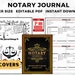 Printable Notary Journal, Notary Public Record Book to Log Notarial ...