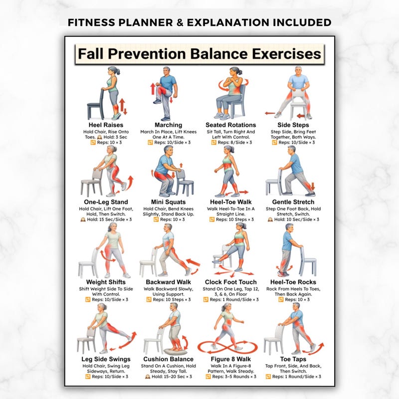 Fall Exercise Chart - Etsy