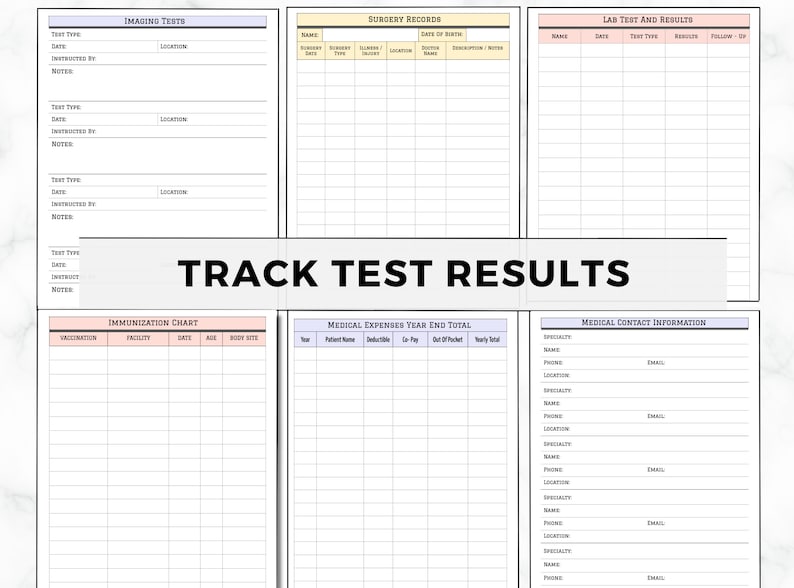 Cancer Care Forms Chemotherapy Journal Printable Cancer - Etsy