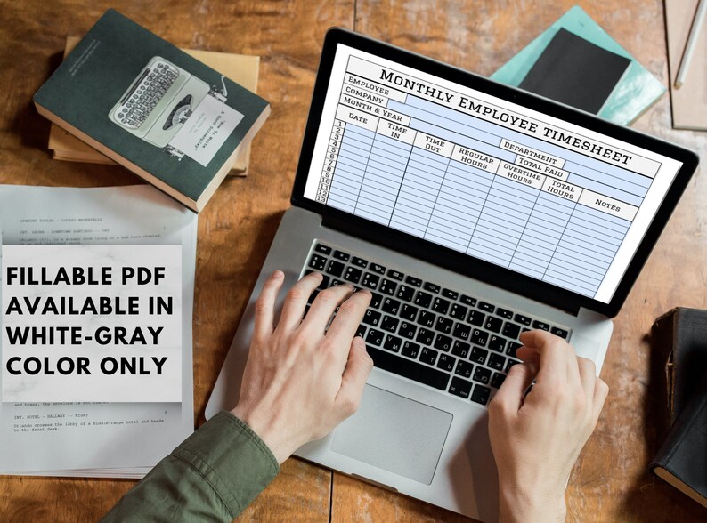 Monthly Timesheet, Editable Timesheet Form, Printable Timesheet ...