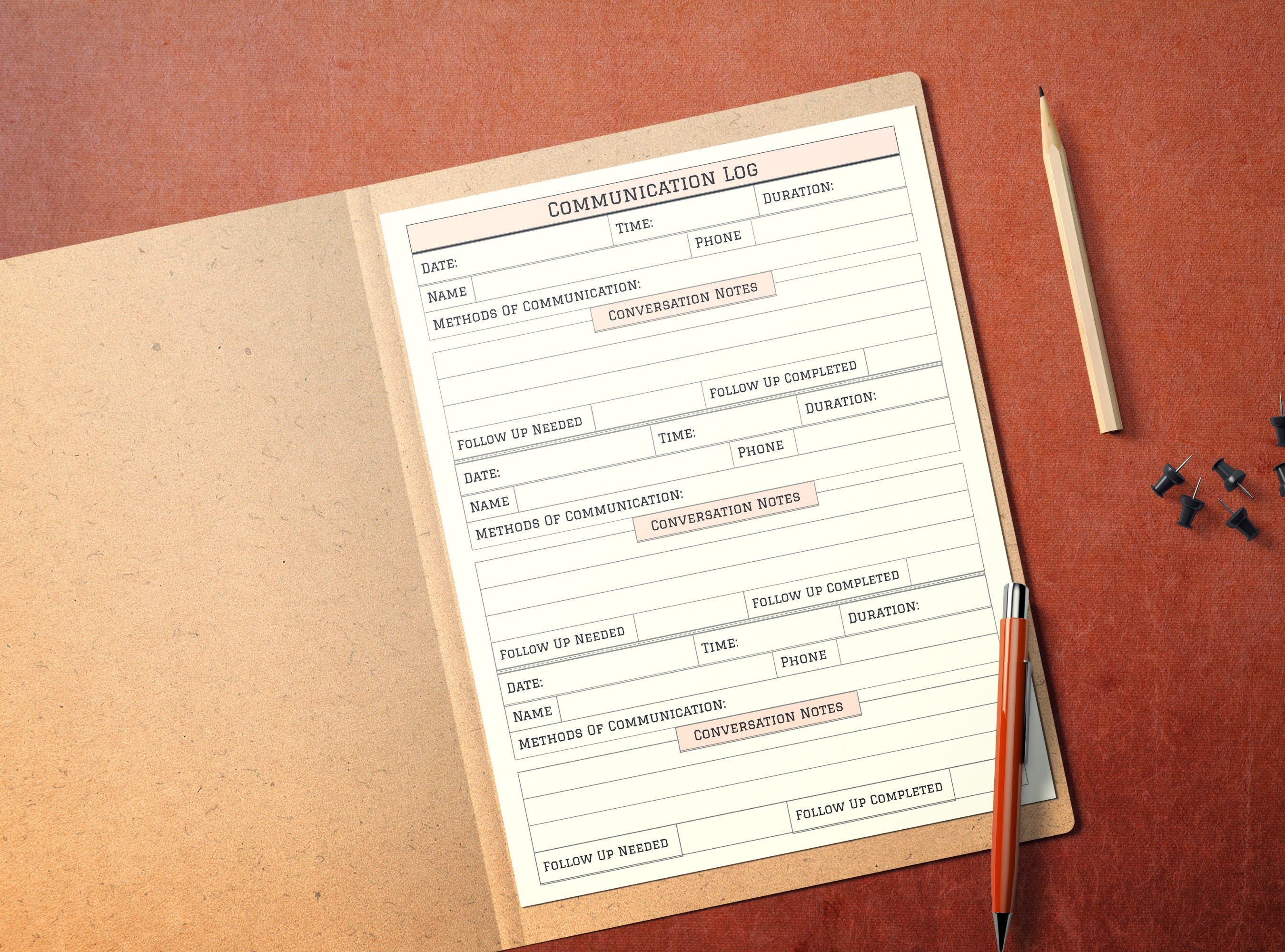 Communication Log Printable Daily Call Log Template Contact - Etsy Canada