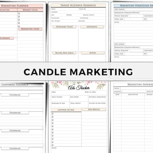 Candle Business Planner, Candle Making Business, Start up Planner ...
