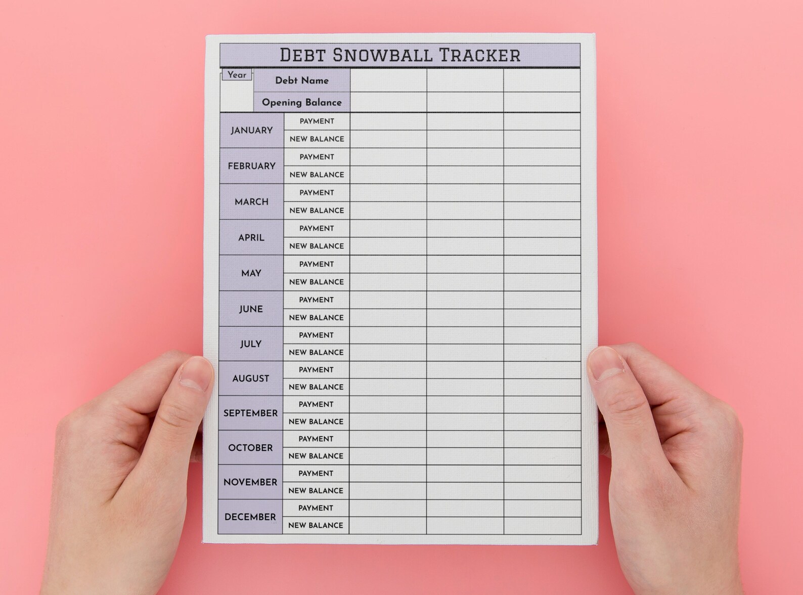 Editable Debt Payment Tracker, Debt Payoff Tracker Printable, Debt ...
