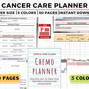 Cancer Care Forms Chemotherapy Journal Printable Cancer - Etsy