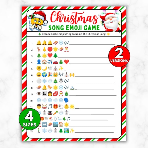 Emoji Christmas Songs - Etsy