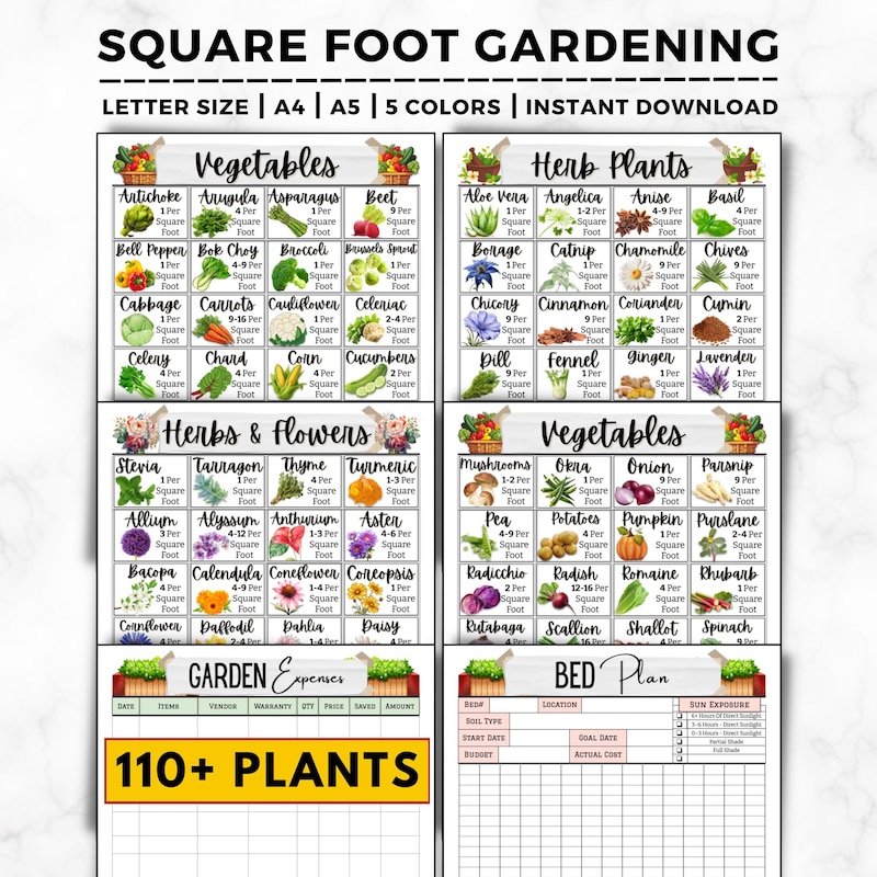 Square Guide to Planting - Etsy