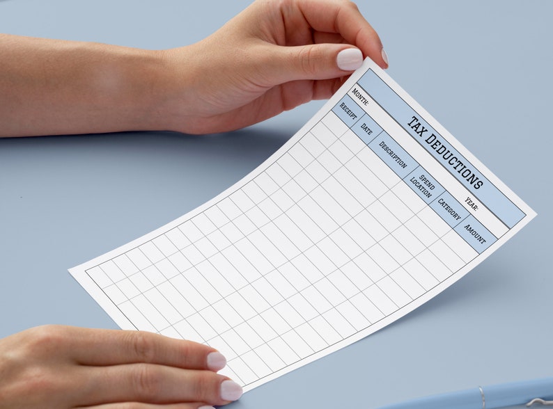 Tax Deduction Tracker Printable, Editable Business Tax Log (PDF) - Etsy