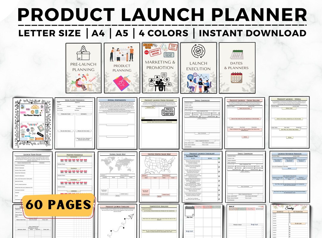 Product Launch Planner Product Marketing Course Marketing - Etsy