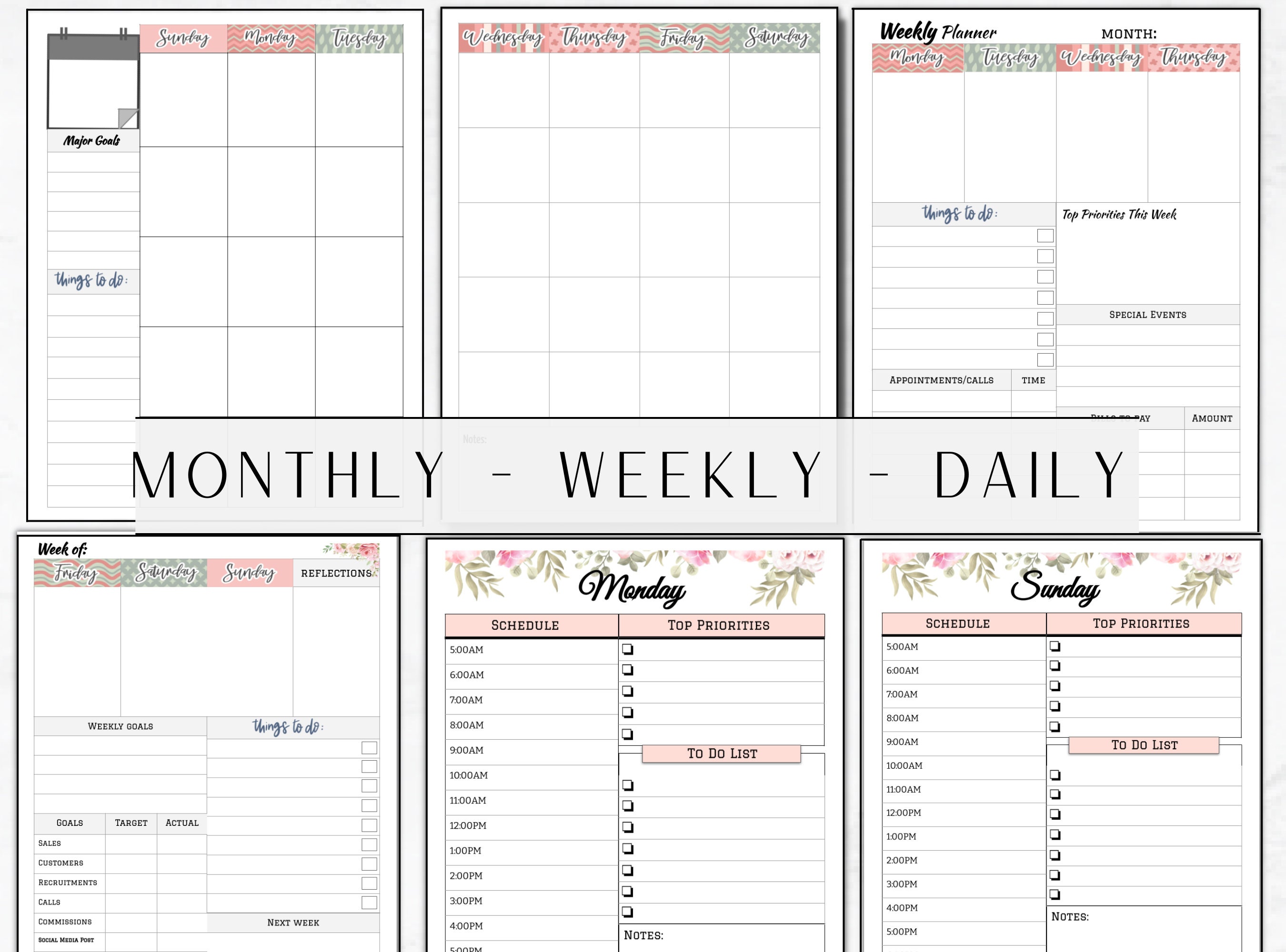 Direct Sales Planner Printable MLM Planner Power Hour - Etsy