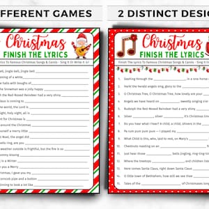 Christmas Finish the Lyrics, Christmas Song Games, Christmas Music ...