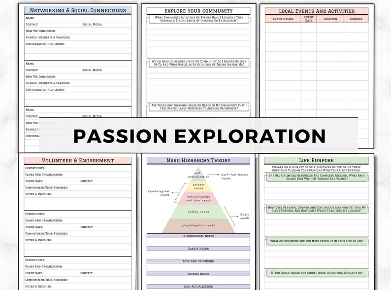 Find Your Passion Planner, Life Purpose Workbook, How to Find Your ...