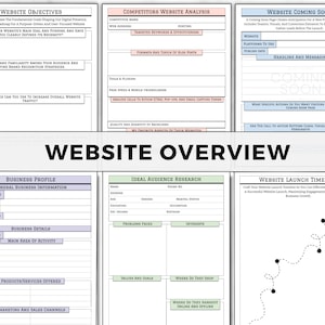 Website Planner, New Website Launch , Website Planner Workbook, Web ...