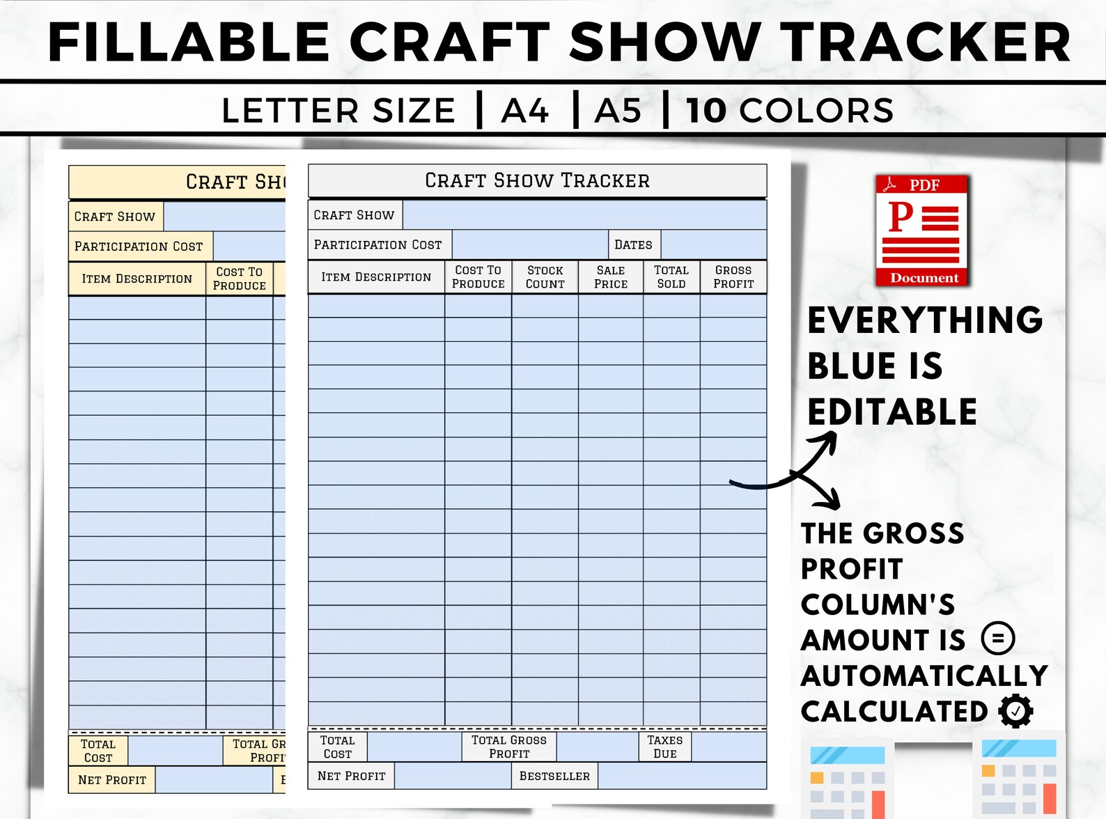Craft Show Tracker Printable Craft Fair Planner Craft Show - Etsy