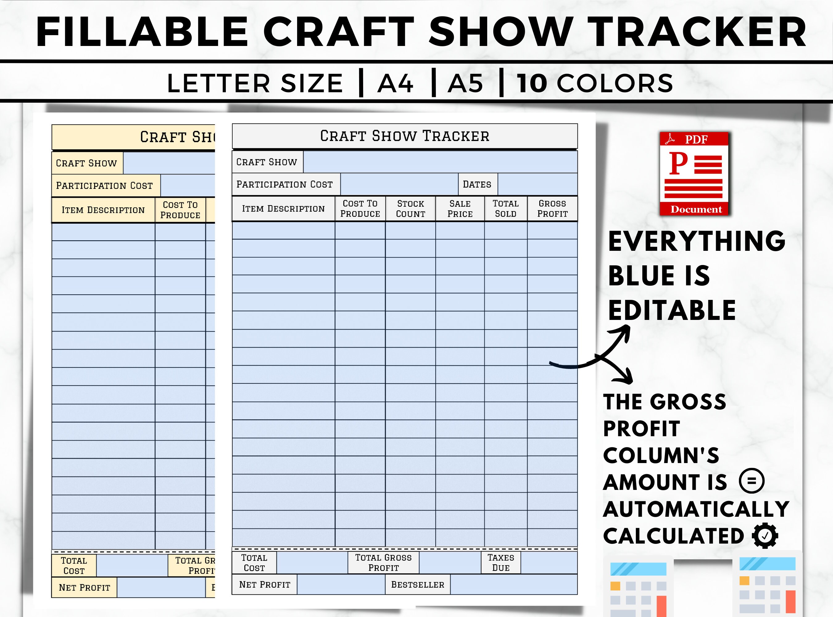 Craft Show Tracker Printable Craft Fair Planner Craft Show - Etsy