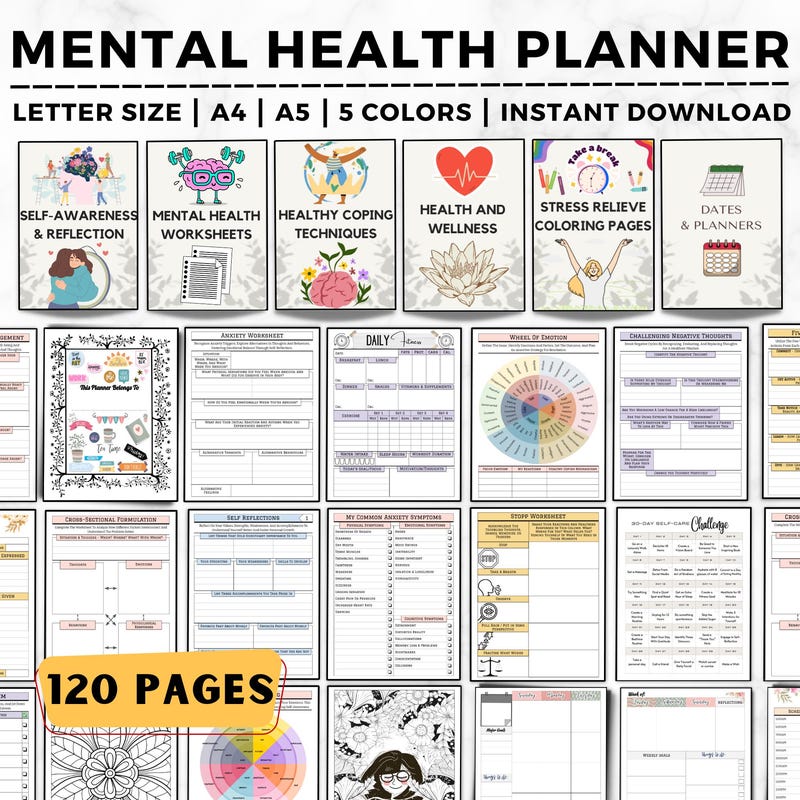Mental Health Planner - Etsy
