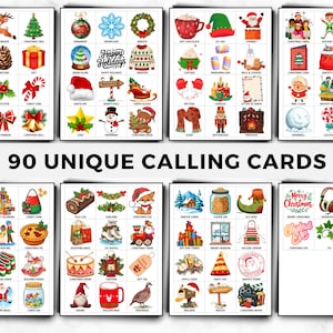 Christmas Bingo, 100 Christmas Bingo Cards Christmas Games Holiday ...