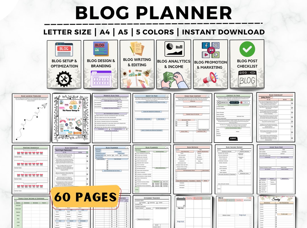Blog Planner, Blog Post Outline, Blog Planning, Content Strategy, Blog ...