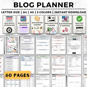 Blog Planner, Blog Post Outline, Blog Planning, Content Strategy, Blog ...