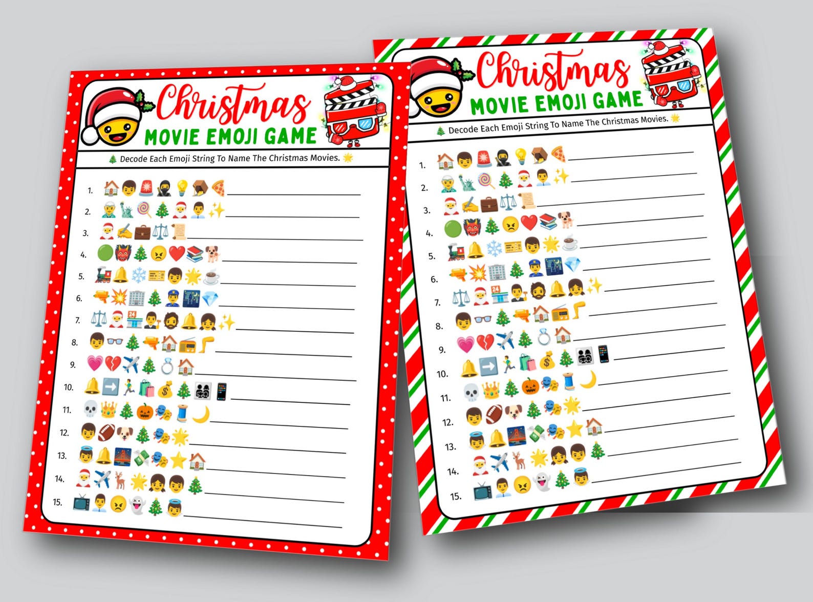 Christmas Movie Emoji Game, Emoji Pictionary Christmas Movies ...