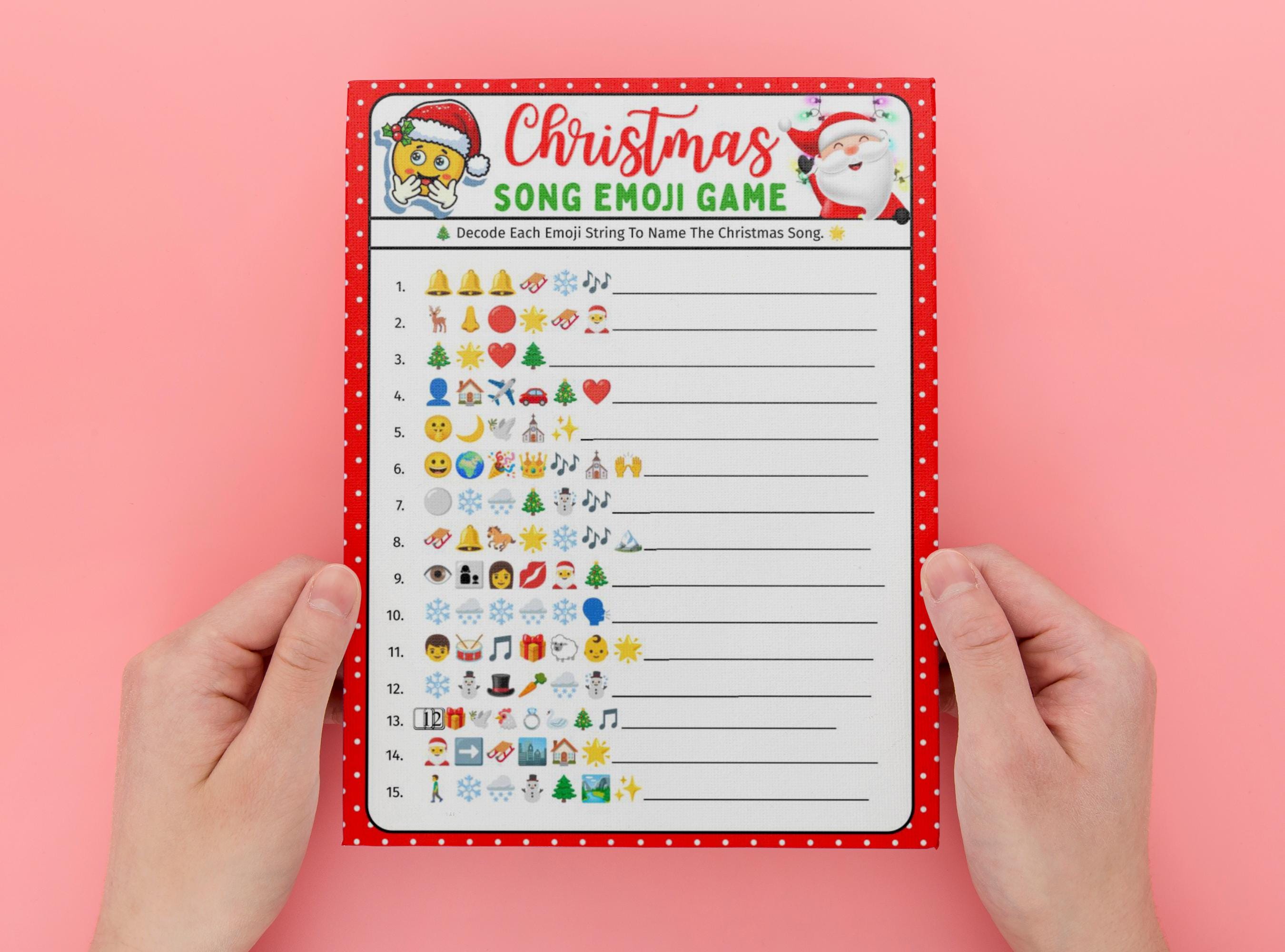 Christmas Songs Emoji Game, Emoji Pictionary Christmas Songs, Christmas ...
