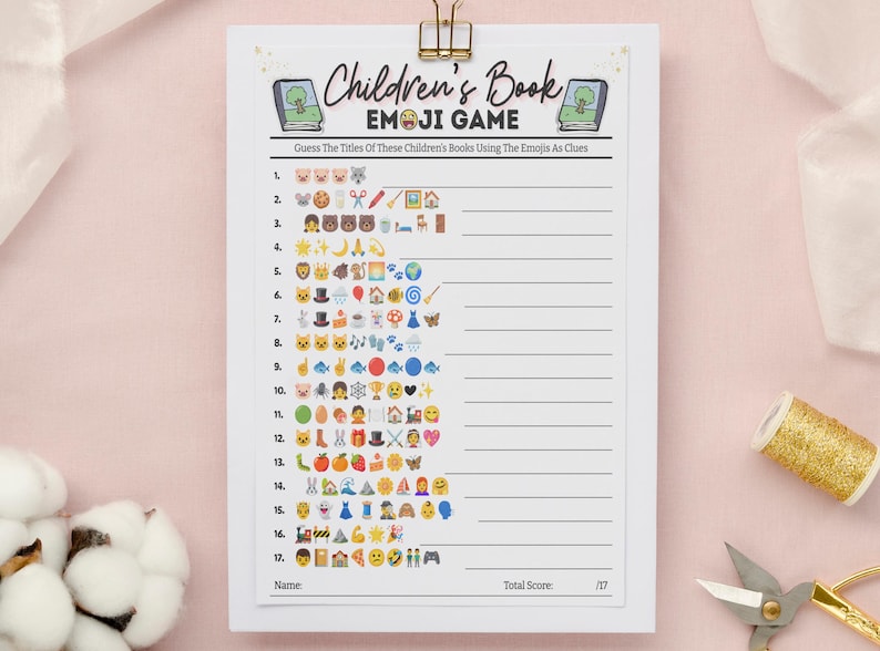Children's Book Emoji Game, Emoji Children's Book Game, Baby Book Emoji ...