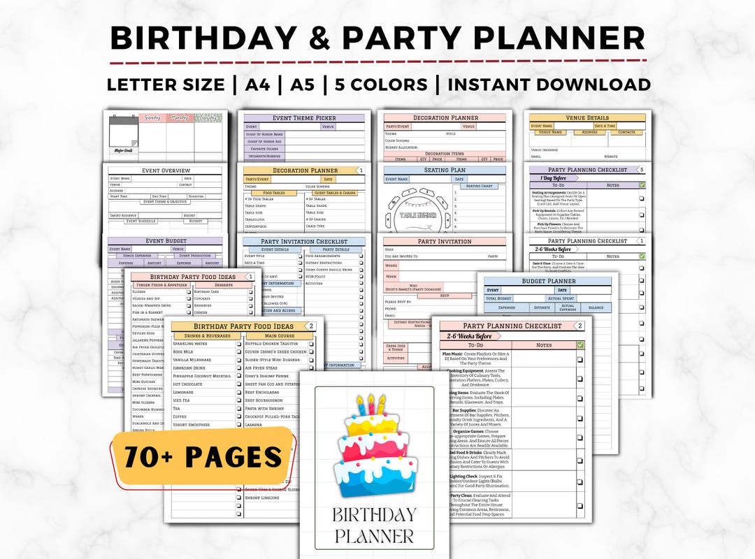 Birthday Planner, Party Planner, Kids Birthday, Event Planner, Party ...