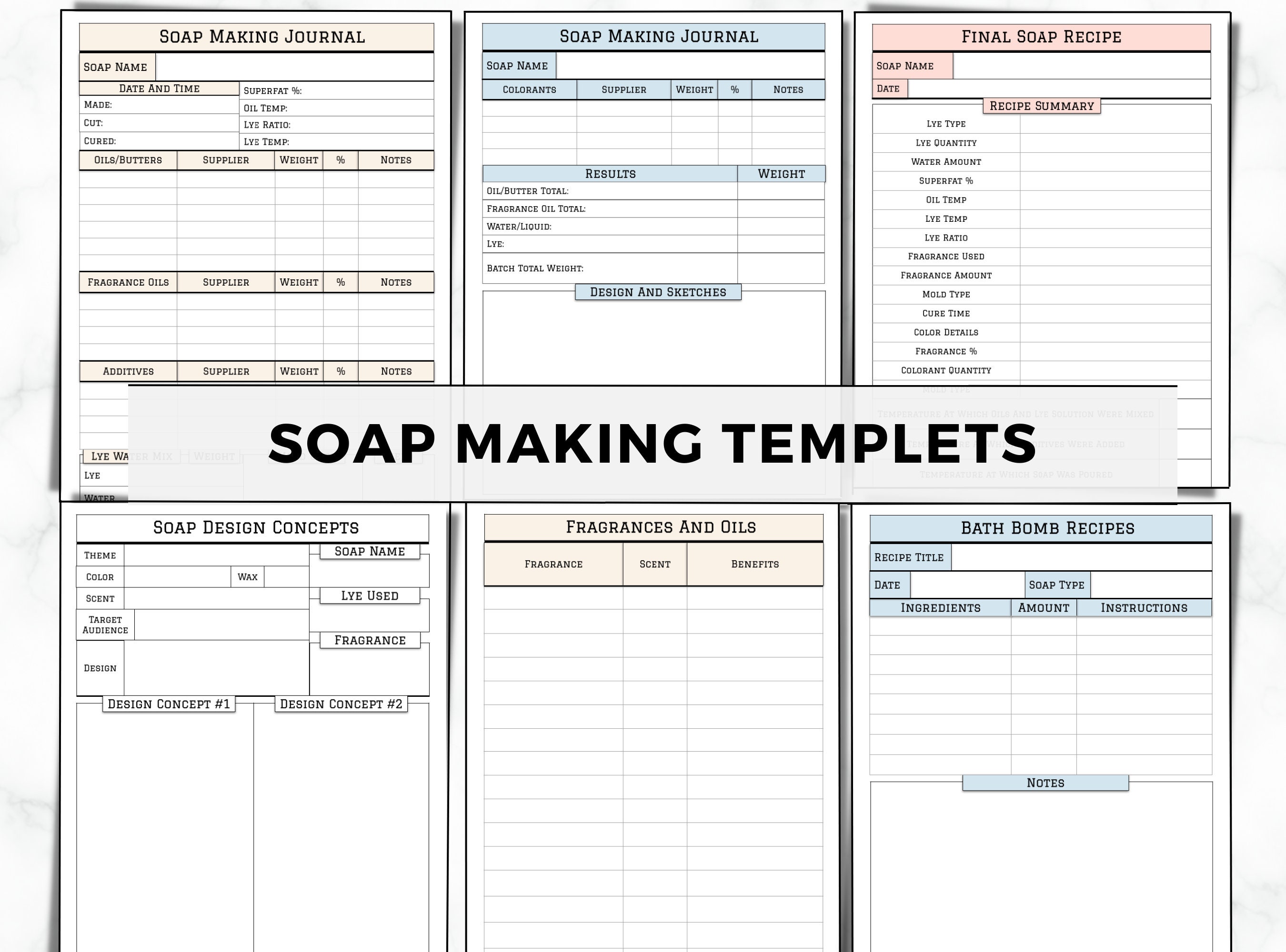 Soap Business Planner, Soap Making Business, Soap Recipe Sheet, Soap ...