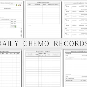 Cancer Care Forms, Chemotherapy Journal Printable, Cancer Patient ...