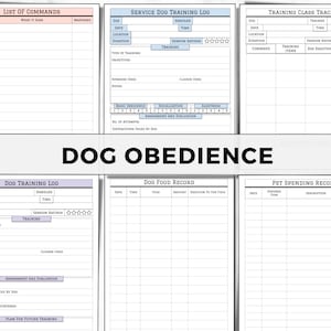 Dog Training Planner, Puppy Training Tracker, Socialization Checklist ...