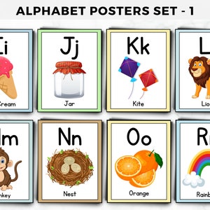 Alphabet Posters Classroom, ABC Poster Pack, Class Posters, Education ...