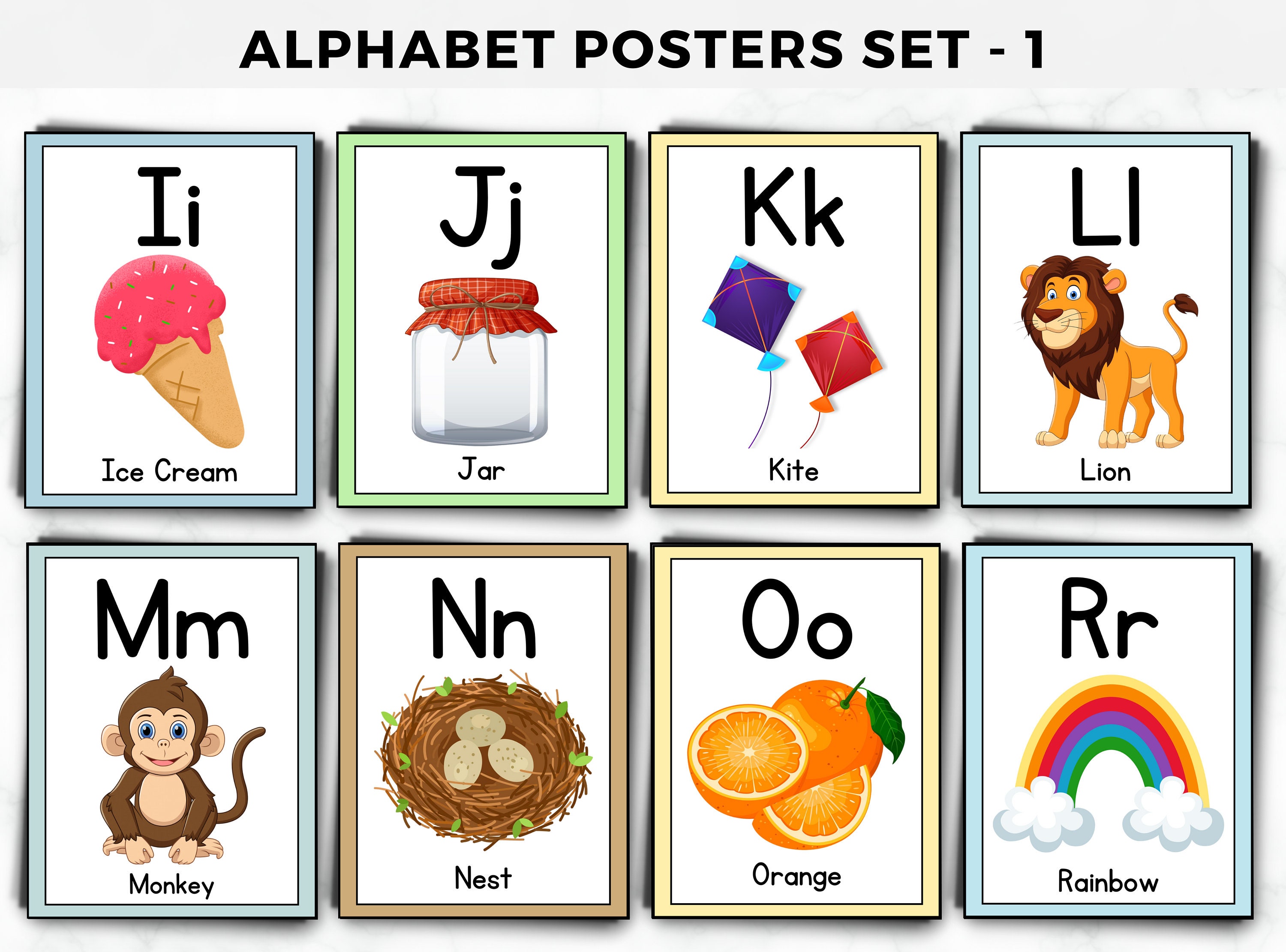 Alphabet Posters Classroom, ABC Poster Pack, Class Posters, Education ...