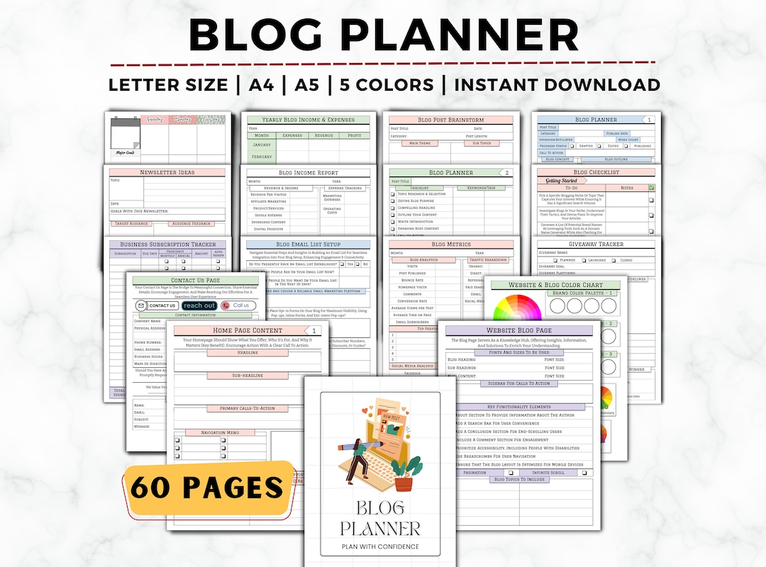 Blog Planner, Blog Post Outline, Blog Planning, Content Strategy, Blog ...