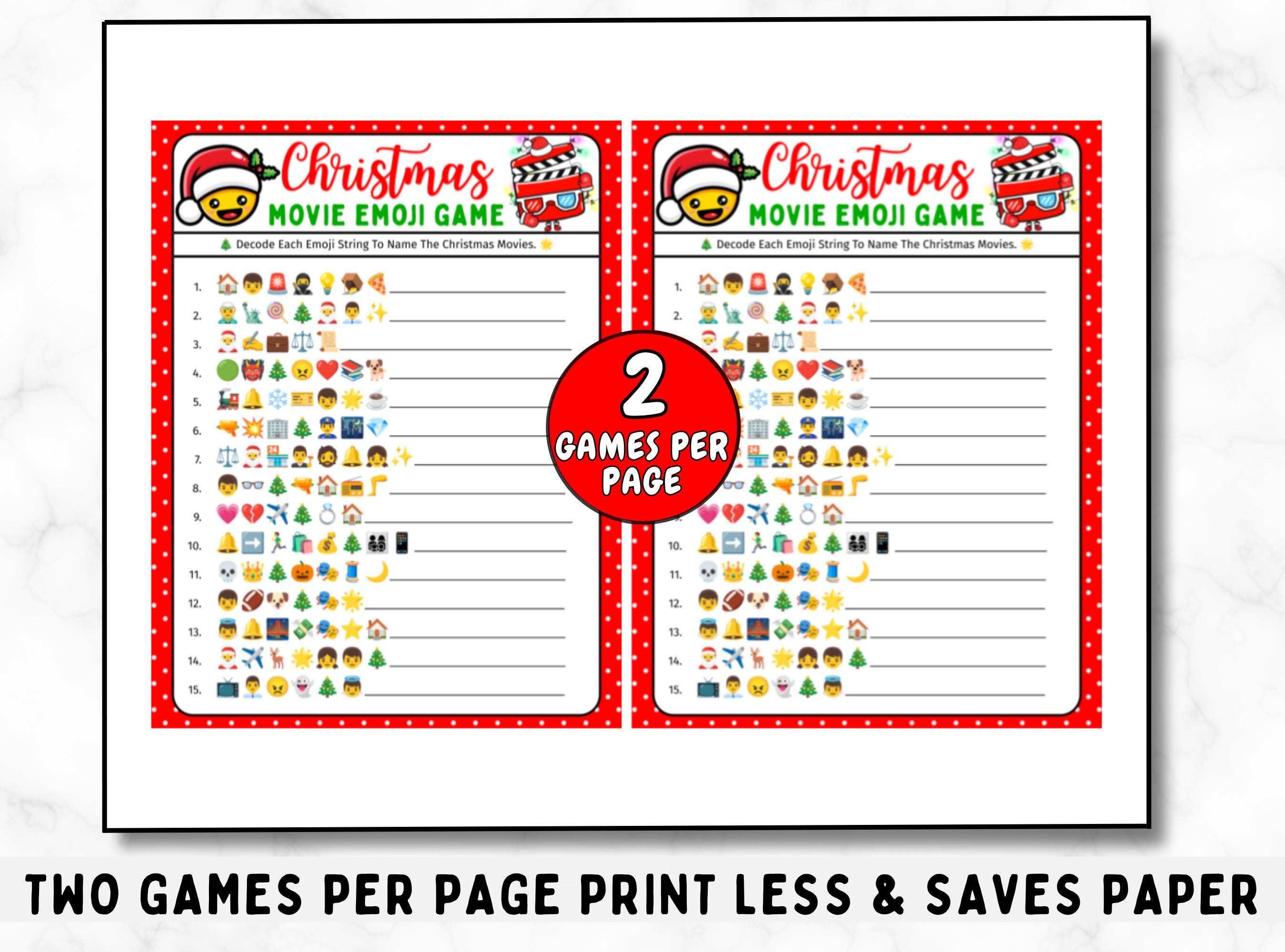 Christmas Movie Emoji Game, Emoji Pictionary Christmas Movies ...