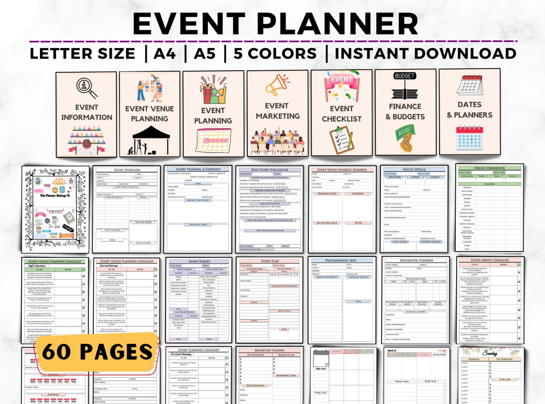 Event Planner Printable Event Planning Checklist Party - Etsy