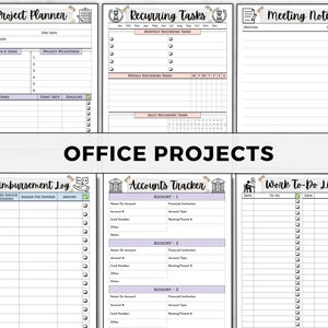 Office Tasks Planner, Work Planner, Office Organizer, Work to Do List ...