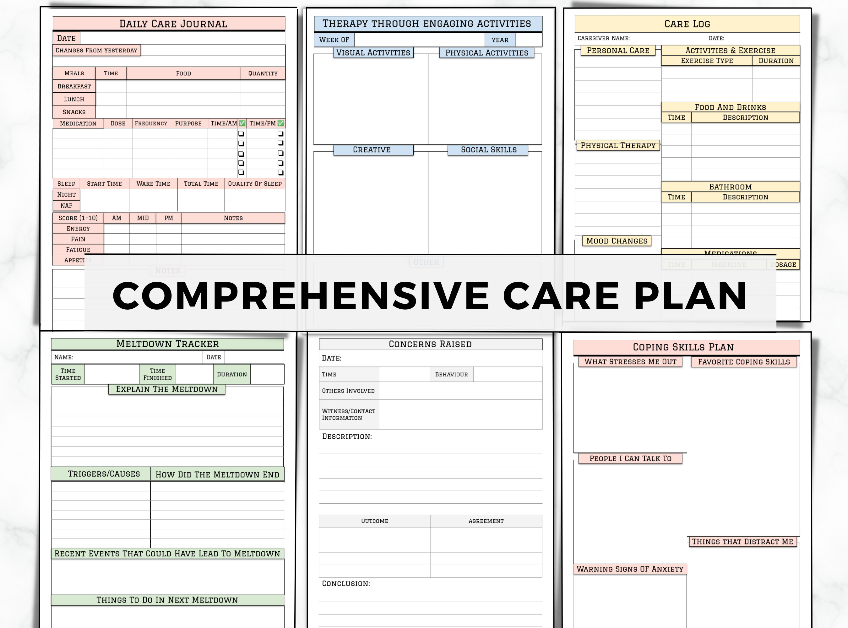 Autism Care Binder Autism Planner Printable Special Needs - Etsy Australia