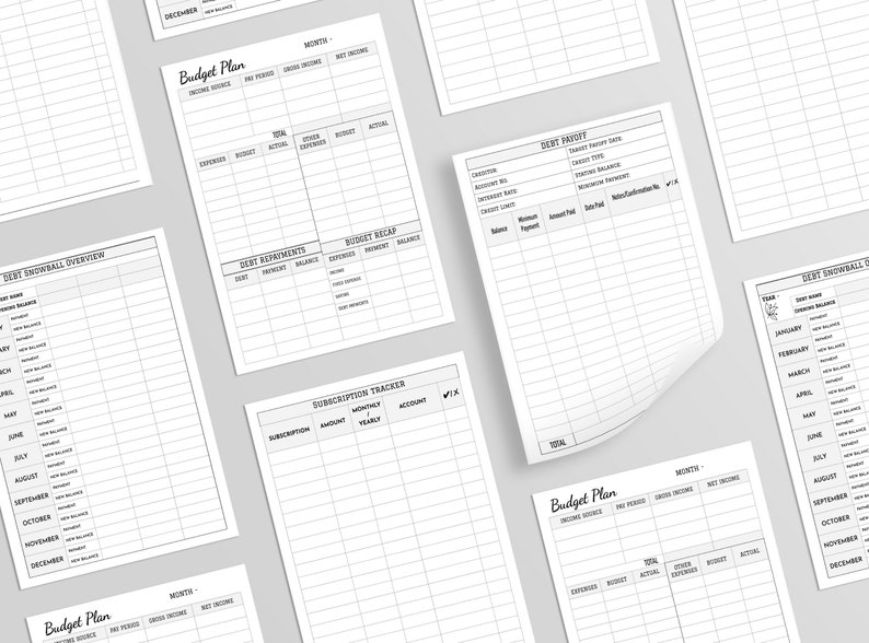 Debt Payment Tracker Printable Editable Debt Payoff Log - Etsy