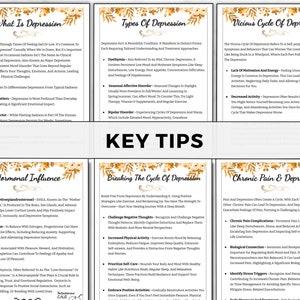 Depression Mental Health Journal, Depression Workbook, CBT Worksheets ...