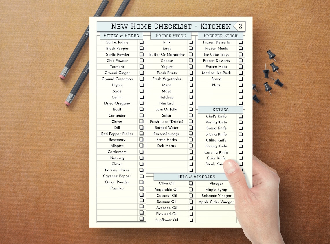 New Home Checklist, New Home Essentials Checklist, Moving Checklist ...
