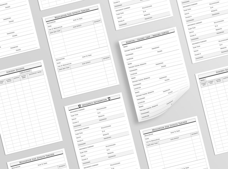Cancer Care Forms, Chemotherapy Journal Printable, Cancer Patient ...