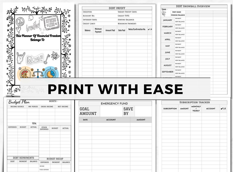 Debt Payment Tracker Printable Editable Debt Payoff Log - Etsy