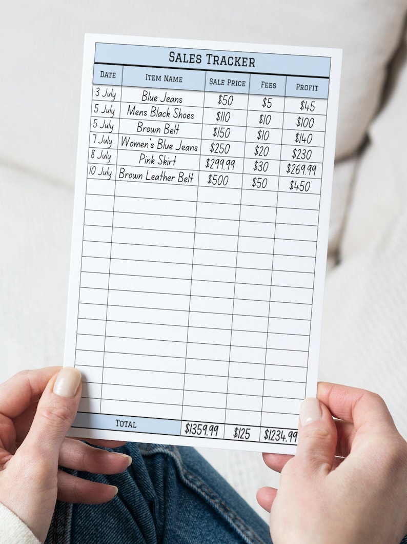 Sales Tracker Printable Sales Log Order Tracker Sales - Etsy