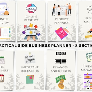 Side Hustle Planner, Printable Business Planner Bundle, Work From Home ...