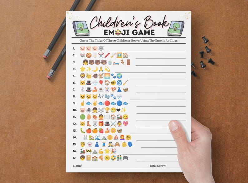 Children's Book Emoji Game, Emoji Children's Book Game, Baby Book Emoji ...